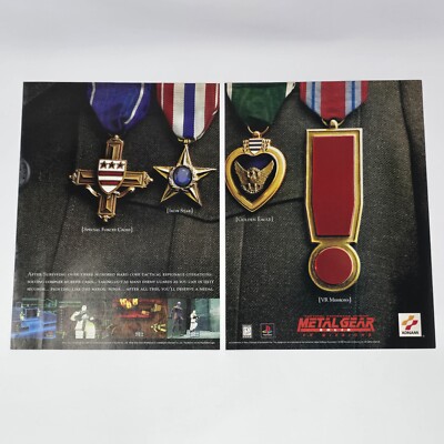 Metal Gear Solid VR Missions PlayStation 1 PS1 Medals Print Ad/Poster ...