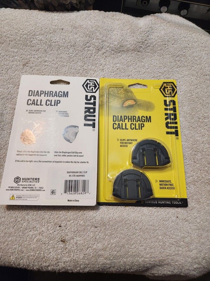 Two Packs Of HS Strut Diaphragm Call Clips, Hunters Specialties Turkey ...