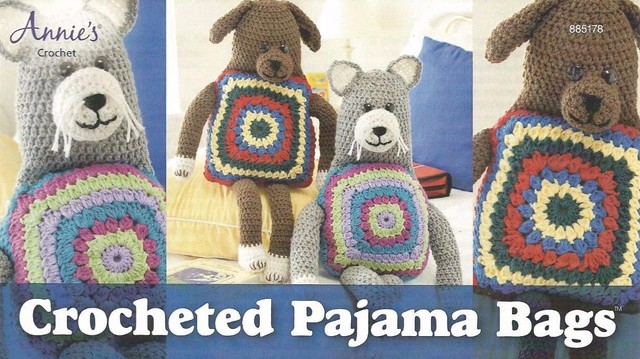 Crocheted Pajama Bags Cat Dog Crochet Instruction Pattern Annie's Attic ...
