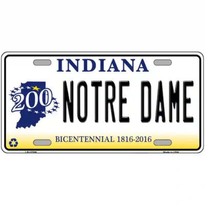 Notre Dame Indiana Bicentennial Metal Sign | eBay