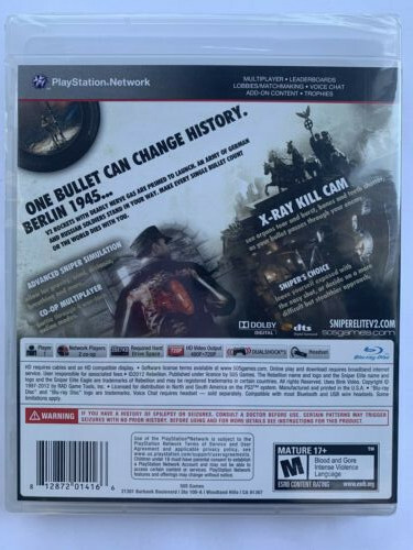 Sniper Elite V2 PS3 Sony PlayStation 3 Video Game BRAND NEW SEALED Y ...