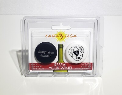 Capabunga Reusable Resealable Wine Caps Designated Drinker Red Rose ...