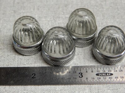 Dialight Glass Panel Light Lenses 9/16-27 Female THD Qty 4 NOS Clear ...