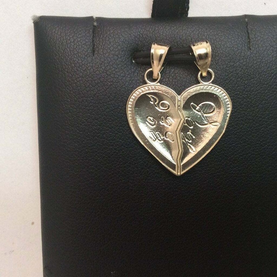 1.70 Grams Mens Ladies 10k Yellow Real Gold I love You Split Heart ...
