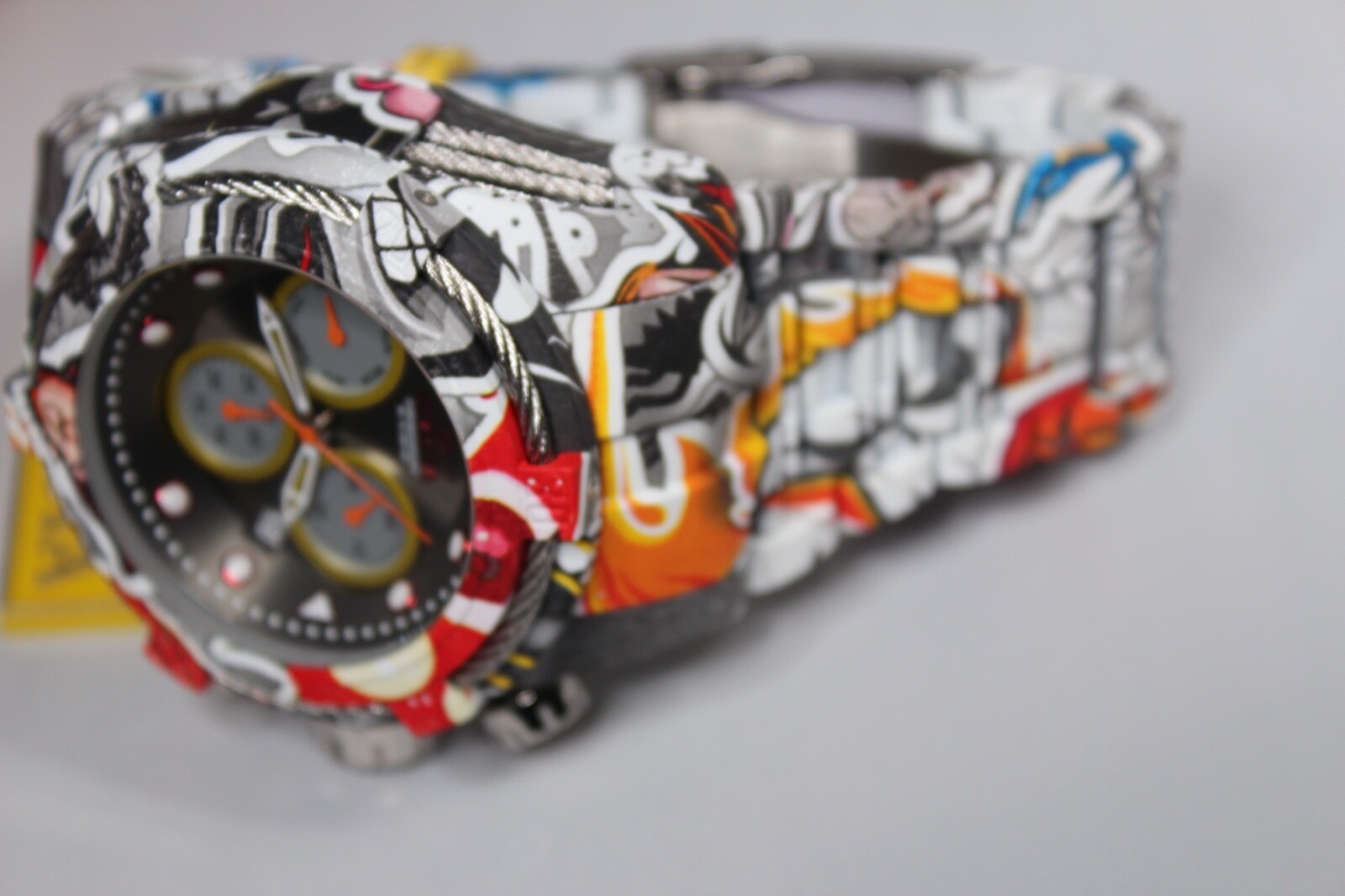 Invicta Bolt Zeus Hydroplated Steel Graffiti Chronograph 52mm Gunmetal ...