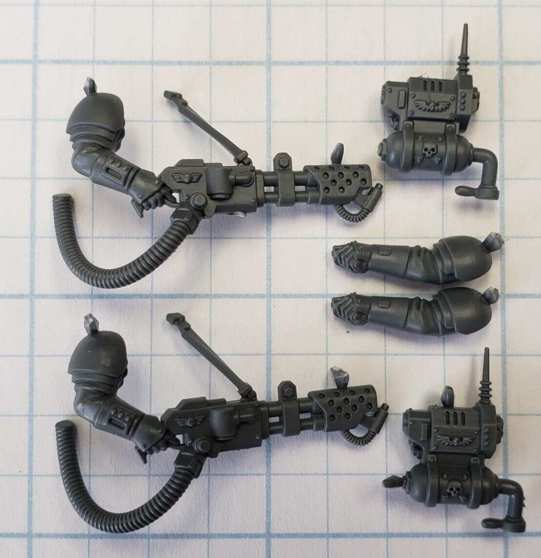 Warhammer 40k Kill Team Bits Cadian Kasrkin Gunner Flamer w Fuel Tanks ...