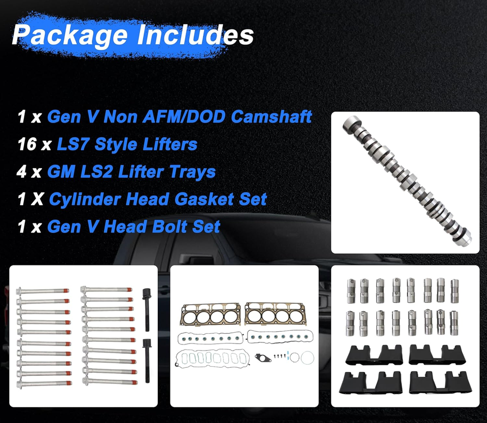 AFM DOD Camshaft Lifters Kit For 2014-2020 Chevy GMC Silverado Gen5 L83 ...