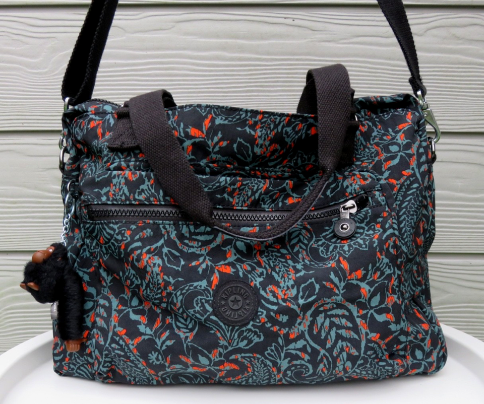 KIPLING K12350 GAB PAISLEY BLACK CROSSBODY SHOULDER HANDBAG BAG DAVINA ...