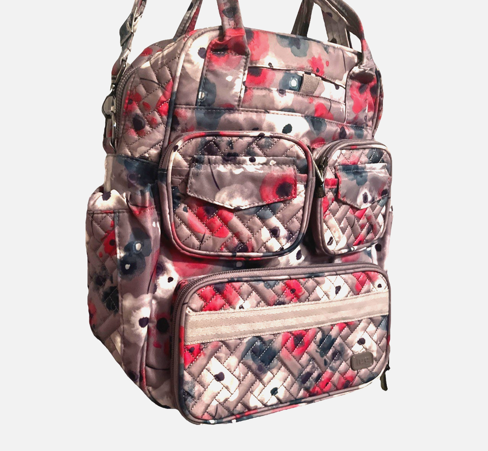 LUG Mini Puddle Jumper Bag Watercolor Pearl Campy Overnight Quilted ...