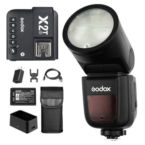 US Godox V1-S 2.4G TTL HSS Round Flash Speedlite + X2T-S Trigger For ...