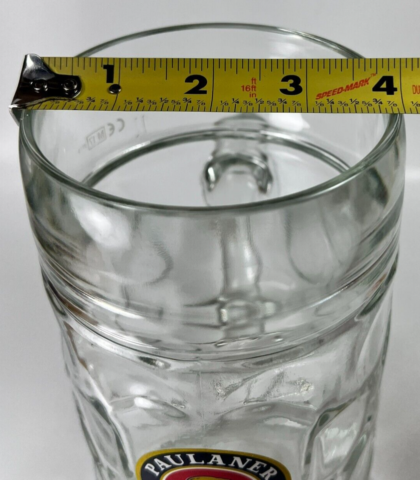 Paulaner Munchen Beer Stein Mug 1 Liter German Dimpled Glass Rastal ...