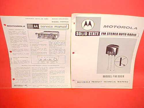 1967 1968 MOTOROLA FM STEREO MULTIPLEX RADIO SERVICE MANUAL W/TRAIN ...