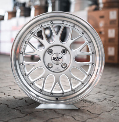 4x GTP WHEELS 020 7,5x17" 4x100 ET35 60.1 Silber poliert TÜV Gutachten ...