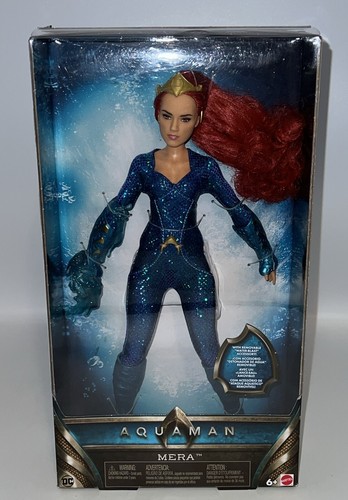 Mattel DC Aquaman Princess Mera Amber Heard Action Figure Doll 12" 2018 ...