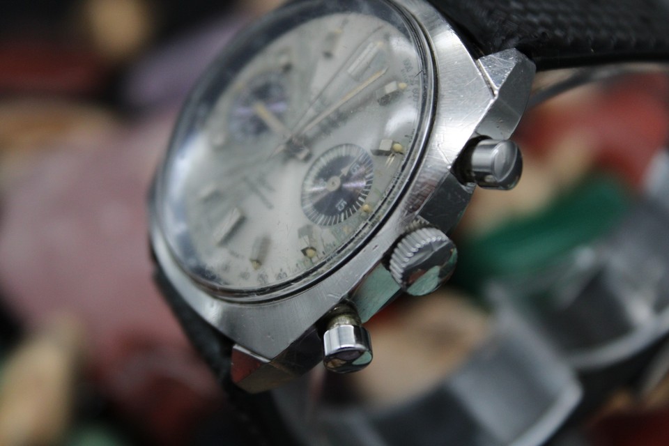 Vintage CALLIMA Chronograph Valjoux 7734 Stainless Steel 50M Diver's ...