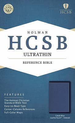 HCSB Ultrathin Reference Bible, Cobalt Blue LeatherTouch, Indexed by ...