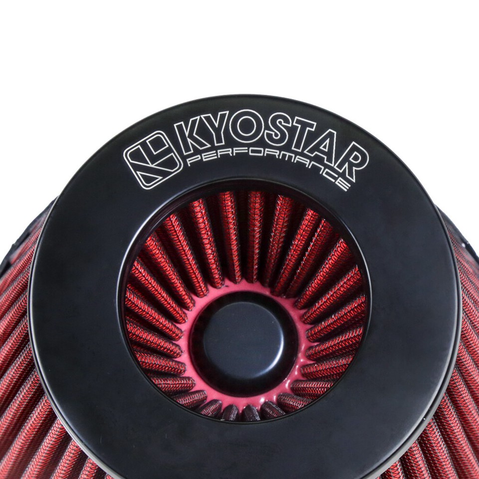 6" 152mm Red Truck Short Performance High Flow Cold Air Intake Cone Dry ...