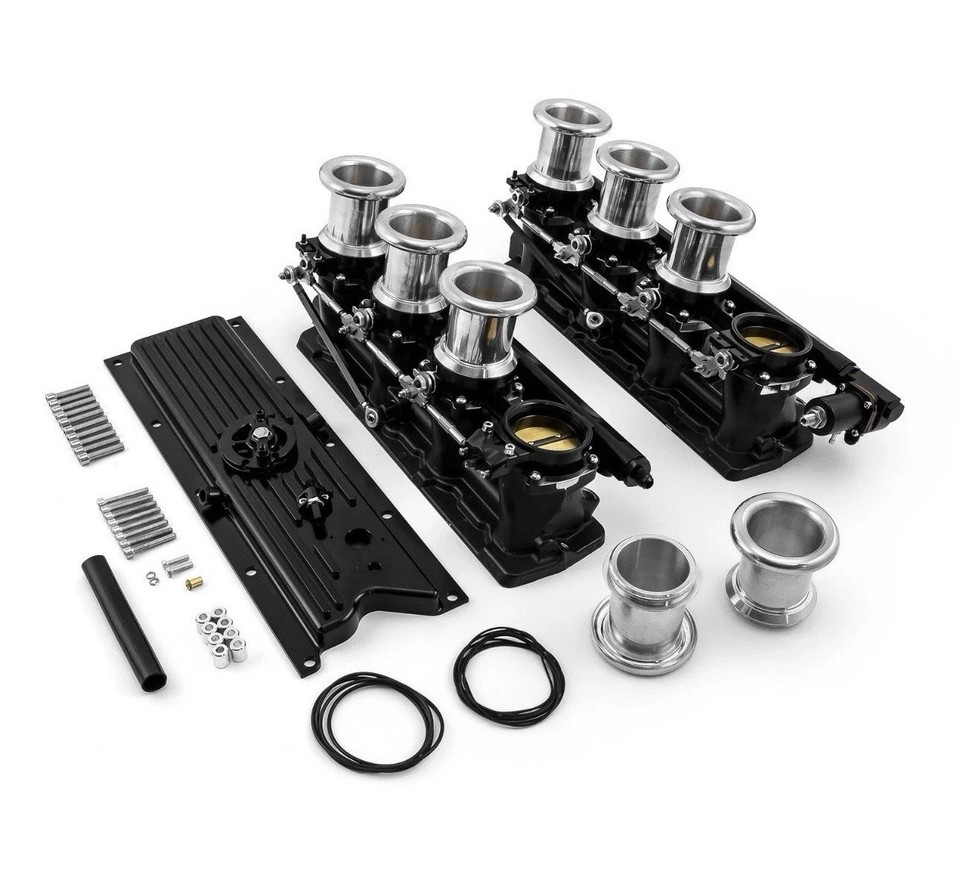 Chevy GM LS1 Downdraft EFl Stack Intake Manifold System Complete [Black ...