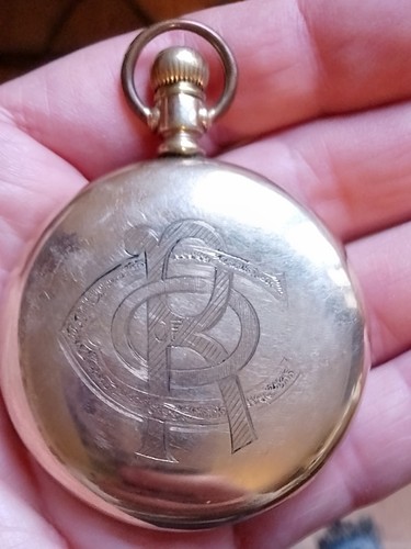 Vintage/Antique HAMILTON 24 Hour Gold POCKET WATCH 52 mm Dia - 94 grams ...