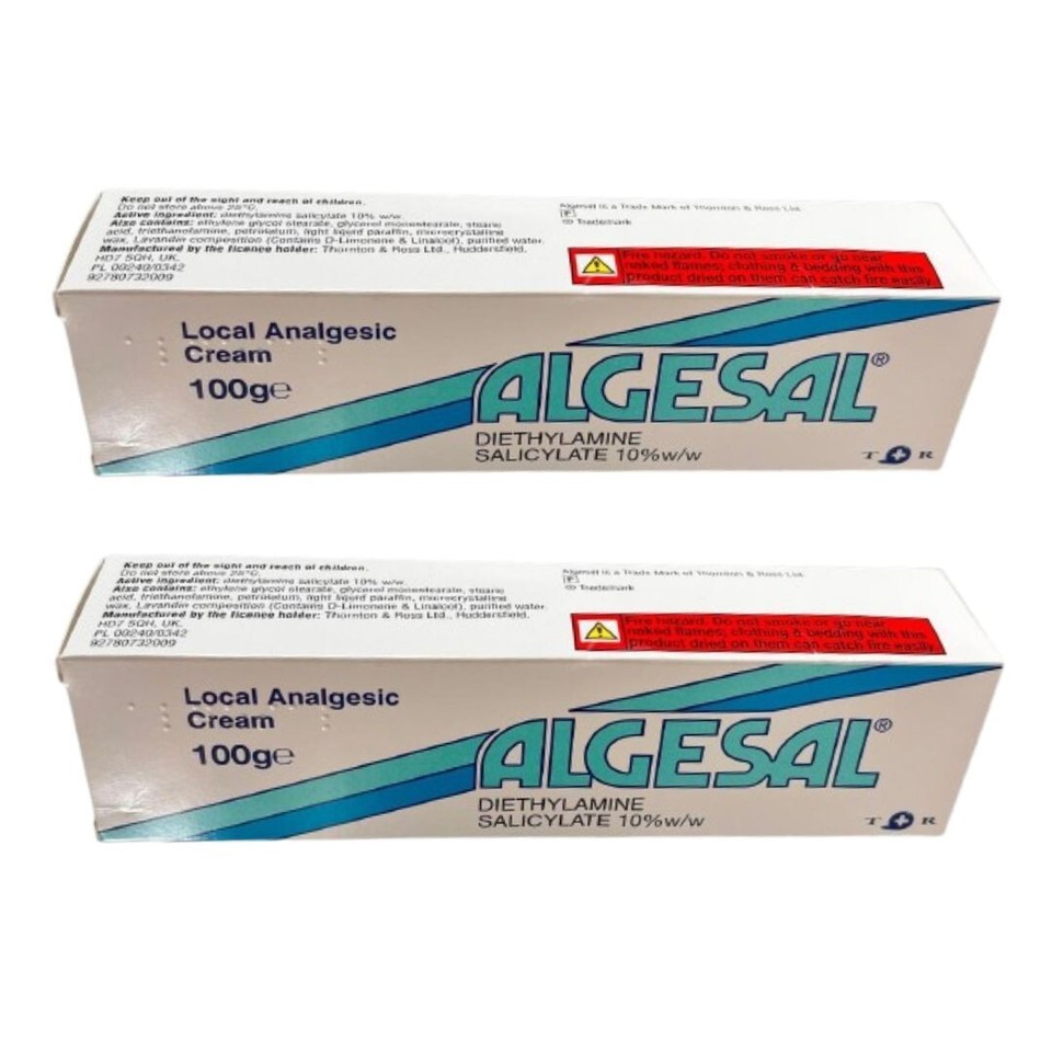 Algesal Local Analgesic Cream -100g x 2 (Pain Relief Cream) - | eBay UK