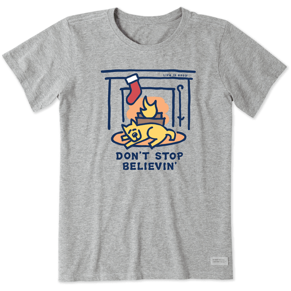 NWT Women's Life is Good Rocket Don't Stop Believin' Gray SS Crusher ...