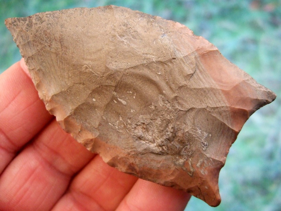 Super Fine 3 inch Georgia Banded Flint Wheeler Excurvate Point COA ...