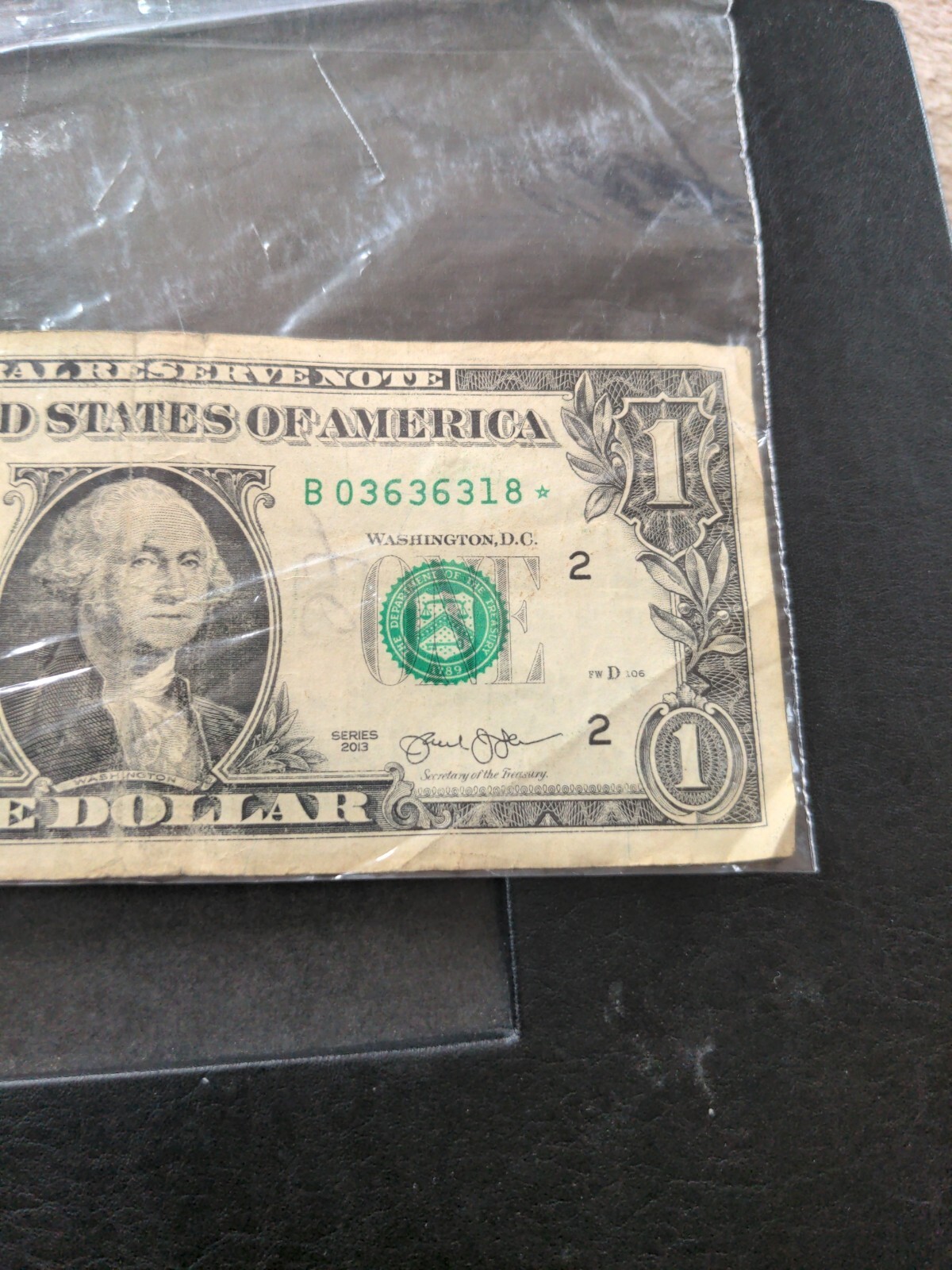 Duplicate 2013 STAR Note (B) Series Serial Number B03636318* | eBay