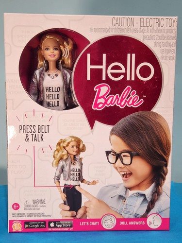 Hello Barbie Doll Blonde Interactive Talking Speech Recognition Mattel ...
