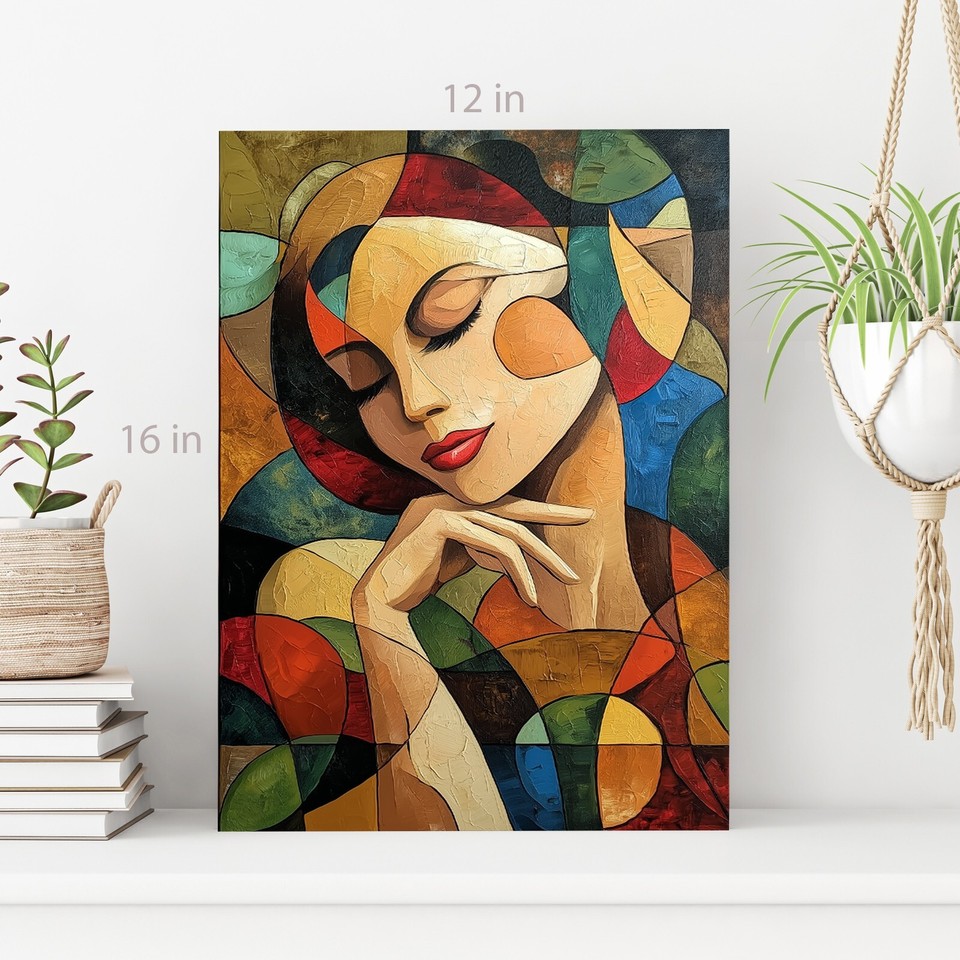 Colorful Abstract Picasso Woman – Canvas Print Wall Art Picture | eBay UK
