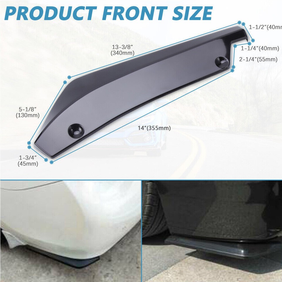 Front Bumper Lip Chin Spoiler Splitter Body Kit Glossy Black For Mini ...