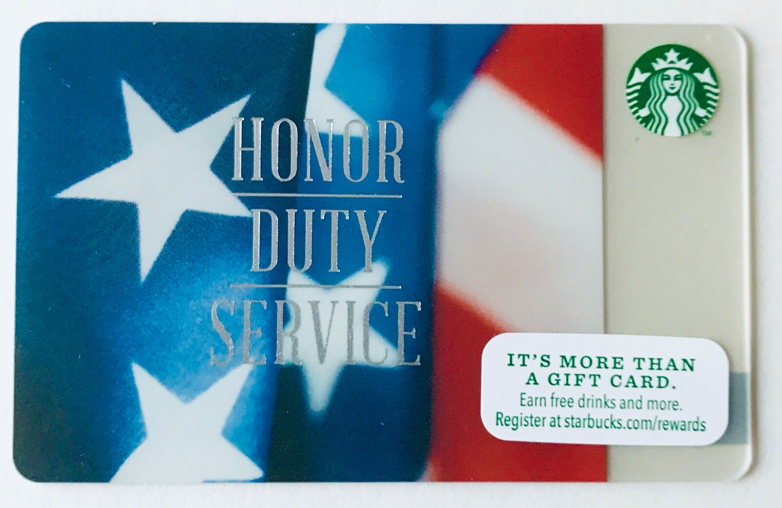 Starbucks VETERAN, HONOR-DUTY-SERVICE Card, 2014, NEW-MINT & Ships FREE ...