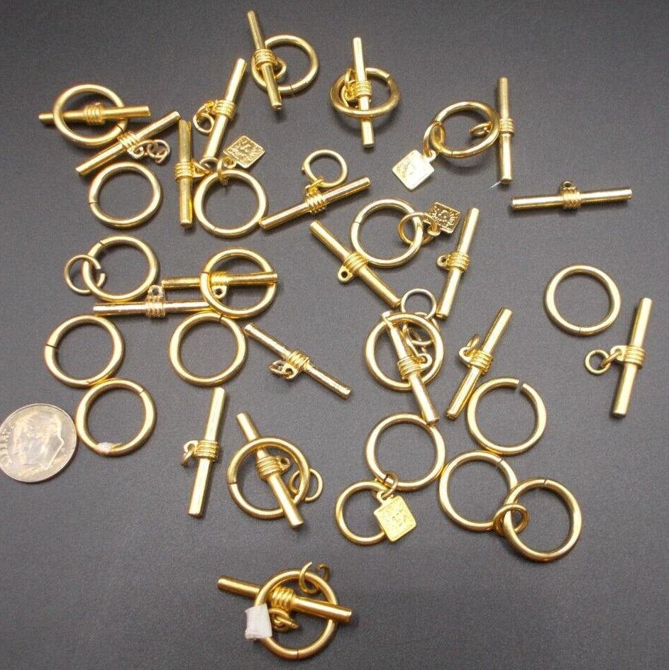 Lot of 20 Gold Tone Toggles for Jewelry Making & Repair (AR108) | eBay