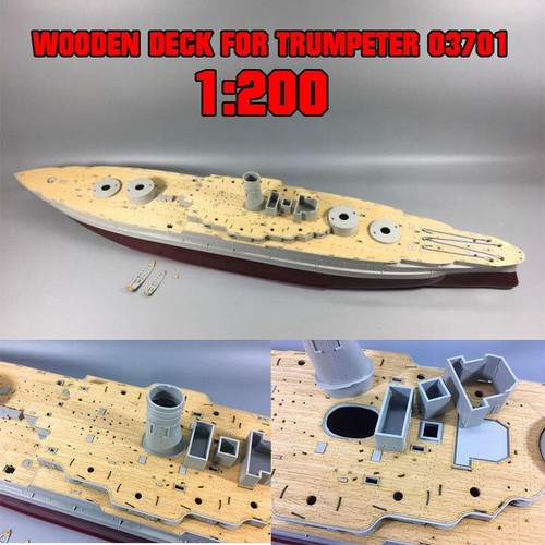 Wooden Deck Kits for Trumpeter 03701 1/200 Scale USS Arizona BB-39 Ship ...