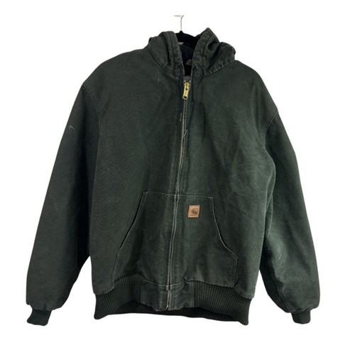 Carhartt Active Jacket 2010 J130 Full Zip Moss Green Quilted Lining Men ...