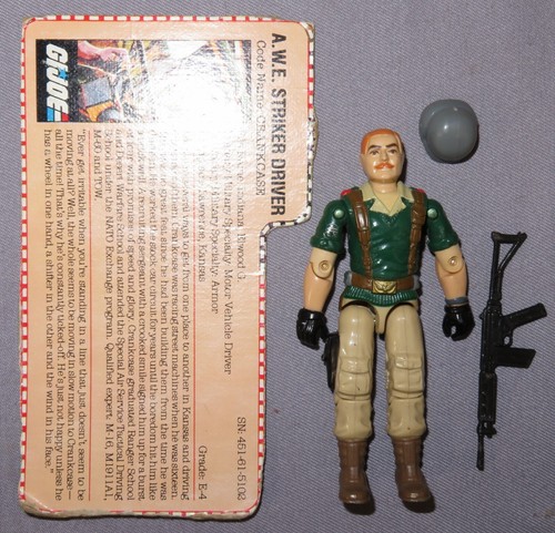 GI Joe 1985 "CRANKCASE" 100% complete w/File Card ARAH g.i. AWE Striker ...