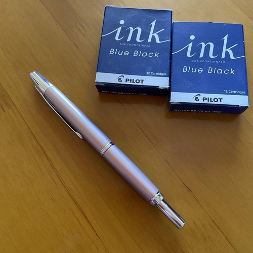 Pilot Fountain Pen Knockcapless Decimo Champagne Pink | eBay