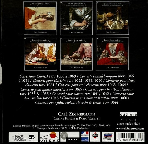 JS Bach Concerts Avec Plusieurs Instruments Cafe Zimmermann Alpha 6 CD ...