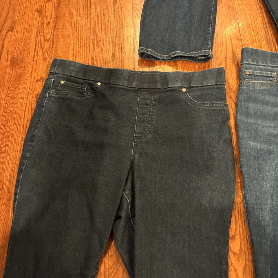 3 Pair Women’s Jeans 16p Short Kim Rogers, Gloria Vanderbilt Excellent ...