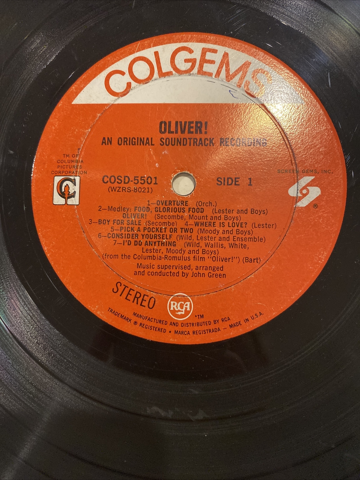 Oliver! An Original Soundtrack Recording Vinyl Record LP- COSD-5501 ...