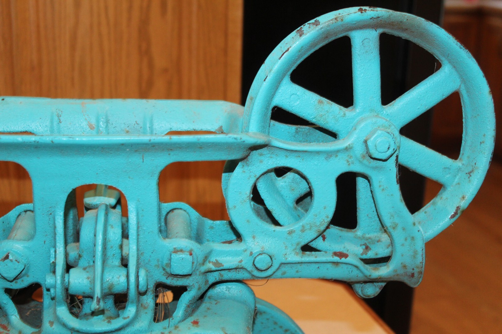 Vtg Antique Old Hay Trolley Farm Barn Repurpose Light Industrial Cast ...