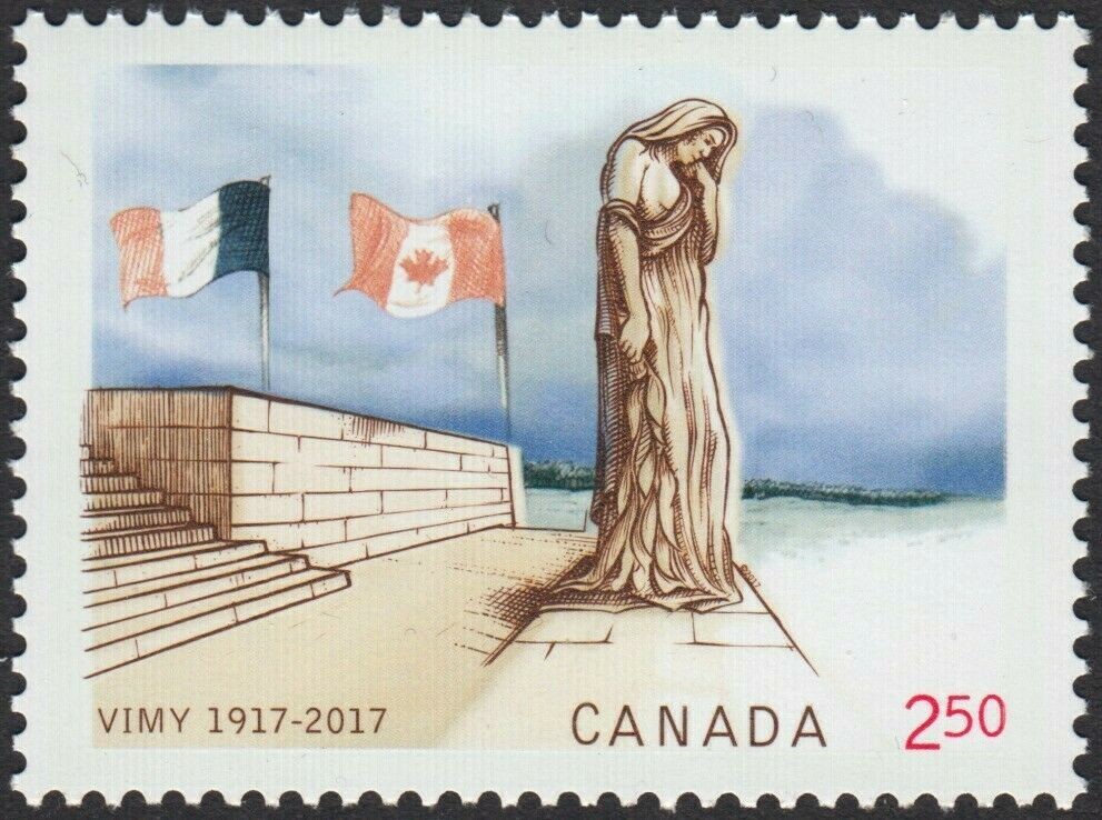 BATTLE OF VIMY RIDGE = stamp fr S/S = Canada-France Joint MNH Canada ...