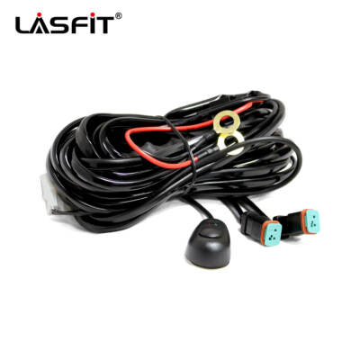Lasfit 12V Wiring Harness Kit ON-OFF Switch Relay Fuse for Offroad LED ...