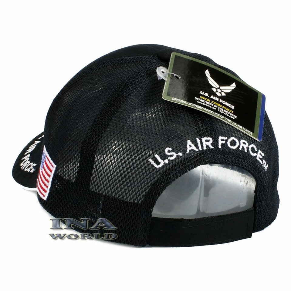 U.S. AIR FORCE Hat USAF Logo Cap Official Licensed Mesh Military ...