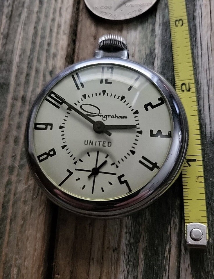 Vintage Ingraham United pocket watch. Running and in Very Good ...