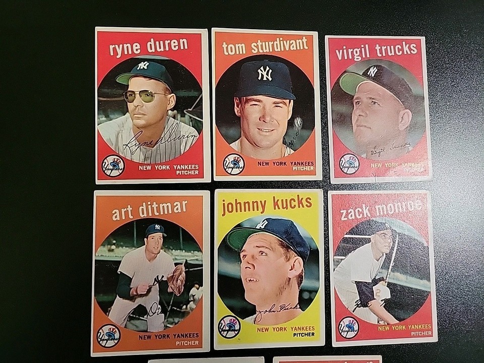 1959 Topps Baseball Cards - New York Yankees Lot (8) - W/ Ryne Duren | eBay