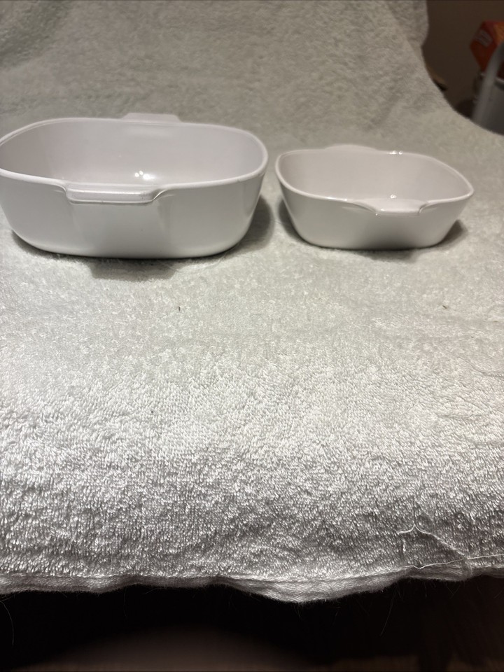 Rare Vintage Corning Ware American Oil Star Blue Snowflake Set Of 2 ...