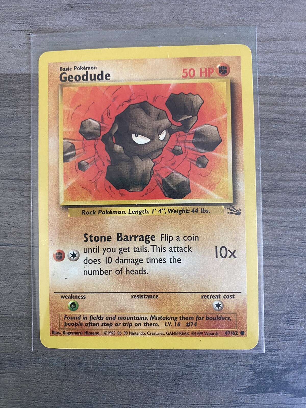 Pokémon TCG Geodude Fossil 47/62 Regular Unlimited Common | eBay