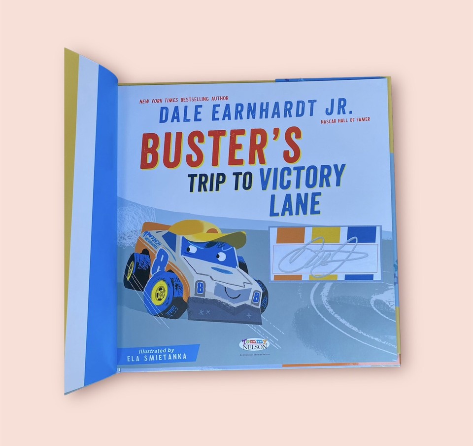 Dale Earnhardt jr signed book autographed buster's trip to victory lane ...