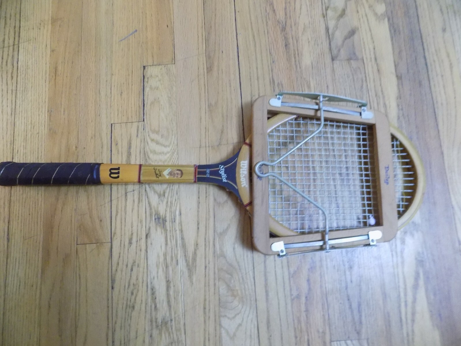 WILSON TONY TRABERT STYLIST Vintage Wooden Tennis Racket | eBay