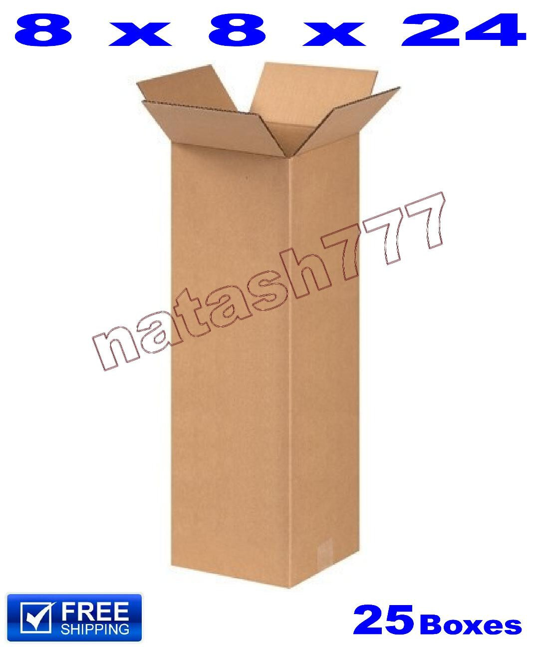 25 - 8x8x24 Cardboard Boxes 32-ECT Mailing Packing Shipping Corrugated ...